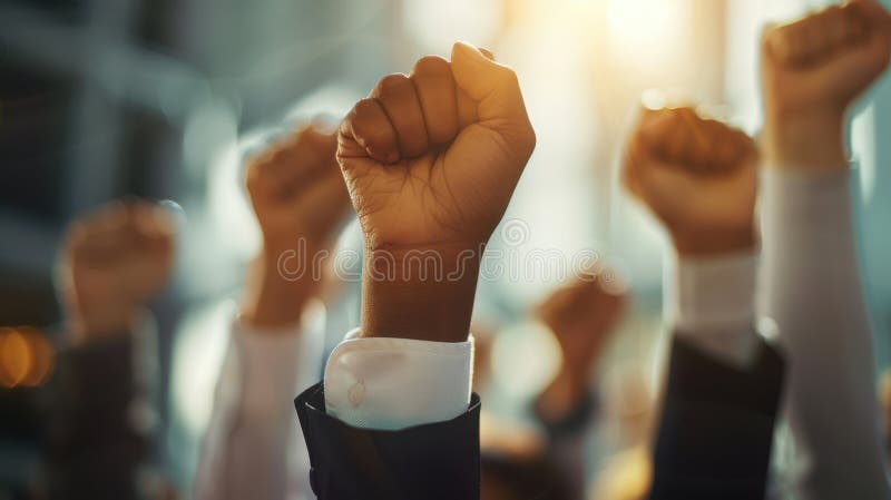 The Raised Fists.AI Generated Image Stock Image - Image of freedom ...