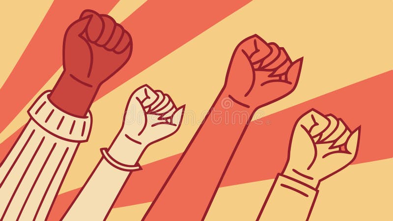 Raised Fists Unity Solidarity Vector Illustration, Vector Design ...