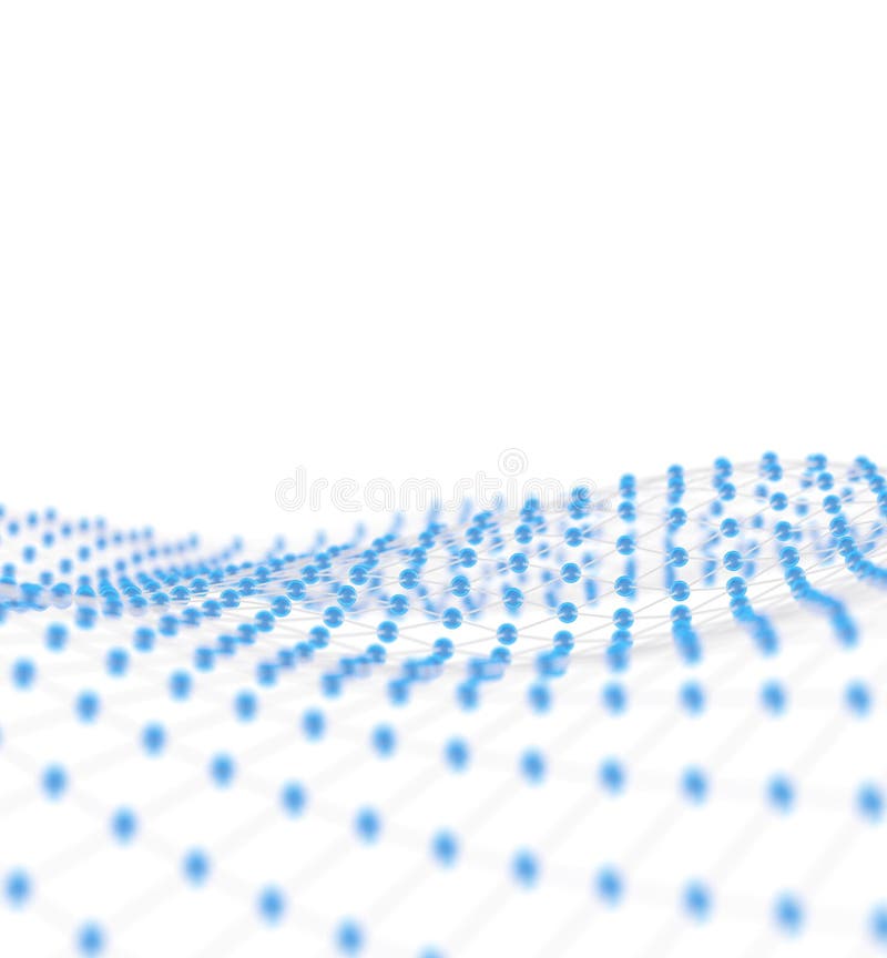 A Raised Grid of Glowing Dots Representing Internet Connections, Cloud ...