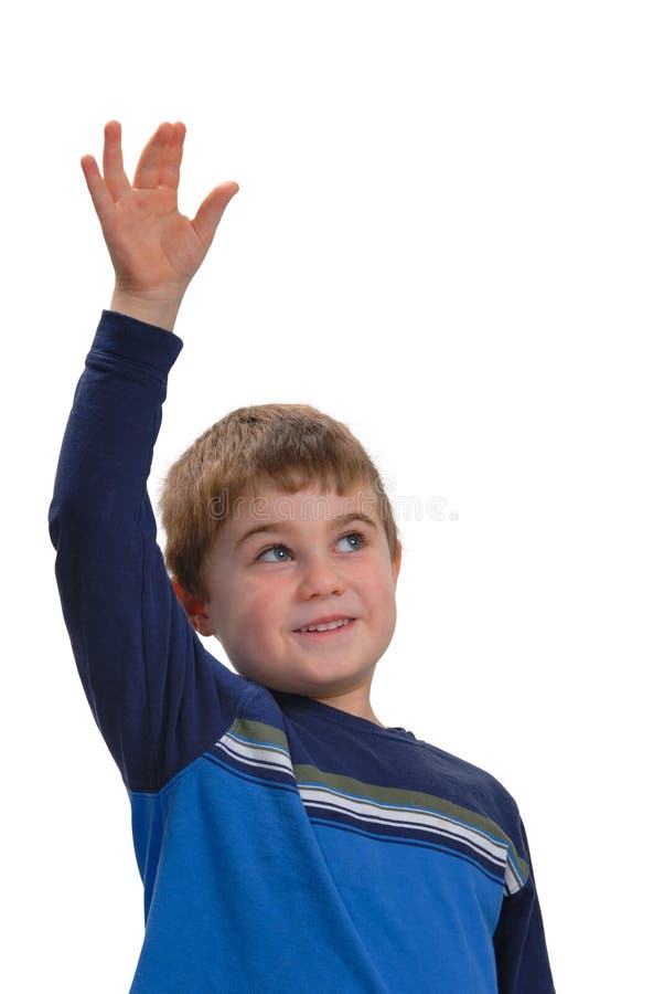 Raised Hand stock photo. Image of expression, smiling - 3610826