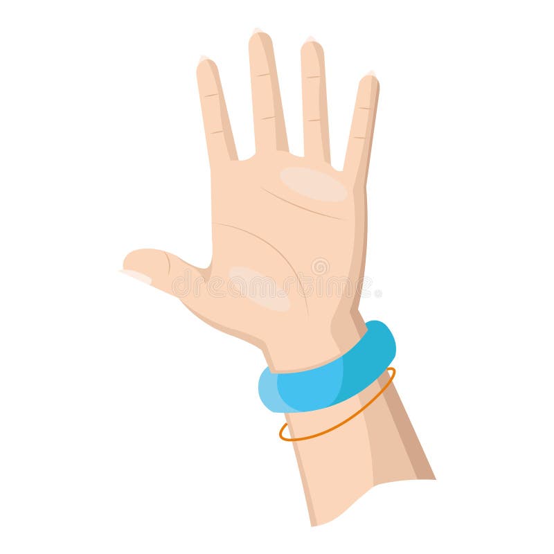 Raised Hand with Bracelets. Vector Stock Illustration - Illustration of ...