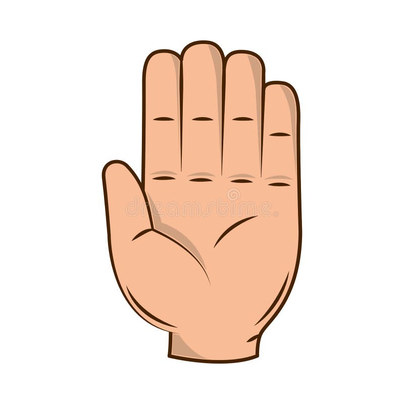 Hand Raised Open Hand Gesture Stock Illustrations – 740 Hand Raised ...