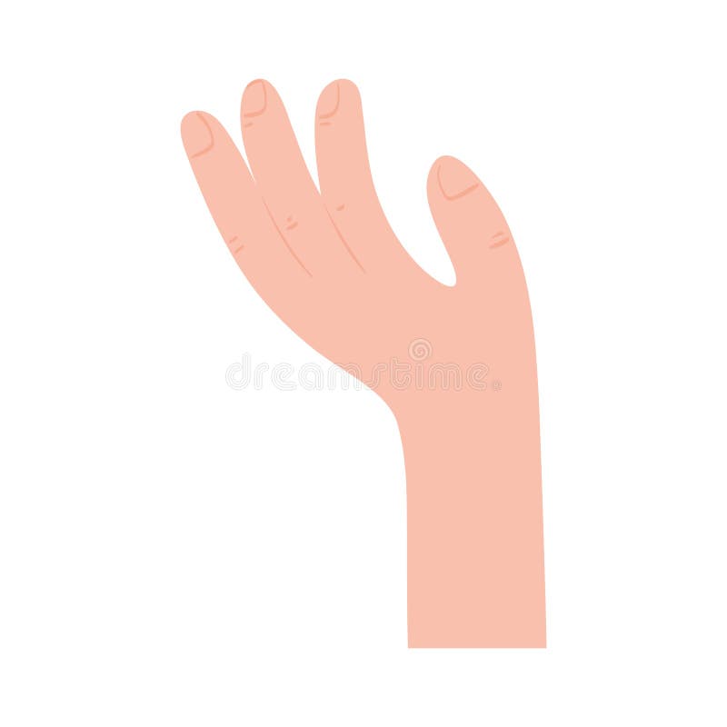 Hand Raised Open Hand Gesture Stock Illustrations – 740 Hand Raised ...