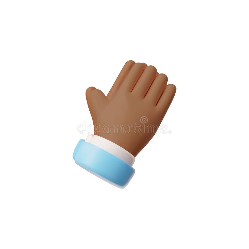 Raised Hand Greeting 3D Vector Icon Illustration Stock Vector ...