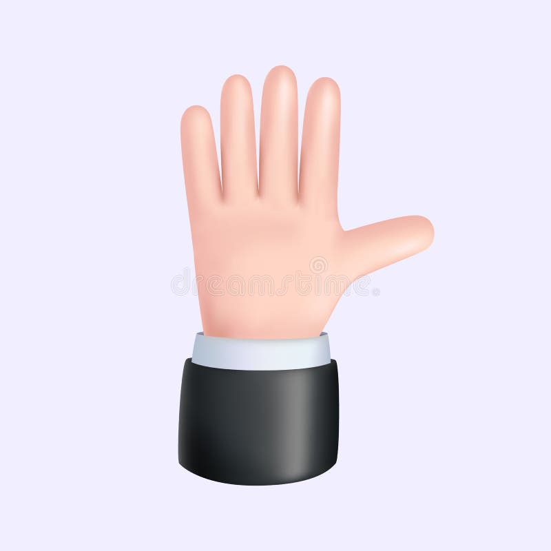 Raised Hand. High Five Icon Stock Vector - Illustration of hold, design ...