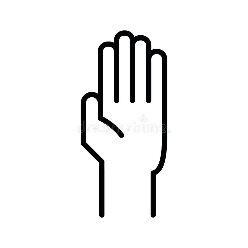 Raised hand icon stock vector. Illustration of isolated - 295530034