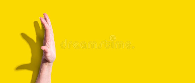 Raised Hand Protecting Stopping or Supporting Stock Photo - Image of ...
