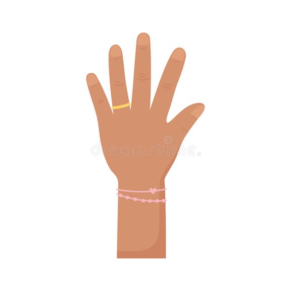 Raised hand with ring stock illustration. Illustration of hand - 227584923