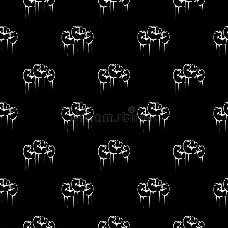 Raised Hand Seamless Pattern Stock Illustrations – 504 Raised Hand ...