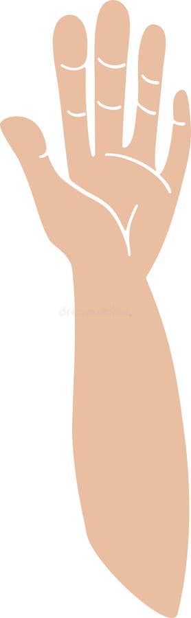 Raised Hand Vector stock vector. Illustration of drawing - 206498120