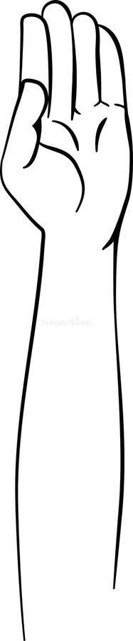 Raised Hand Vector stock vector. Illustration of drawing - 206498120