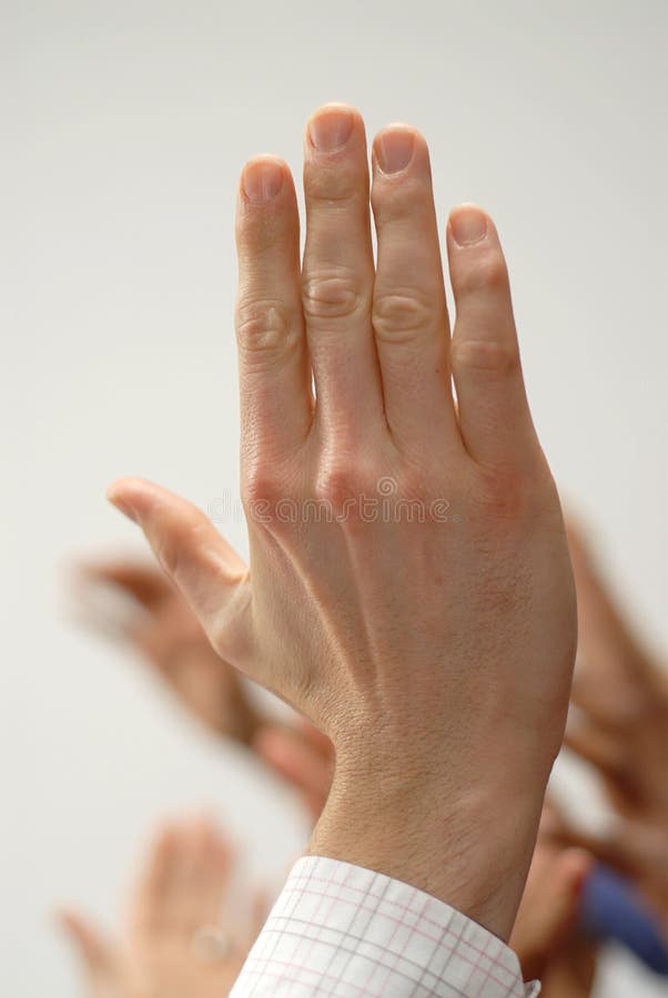 Raised hands stock photo. Image of strength, agreement - 5117918