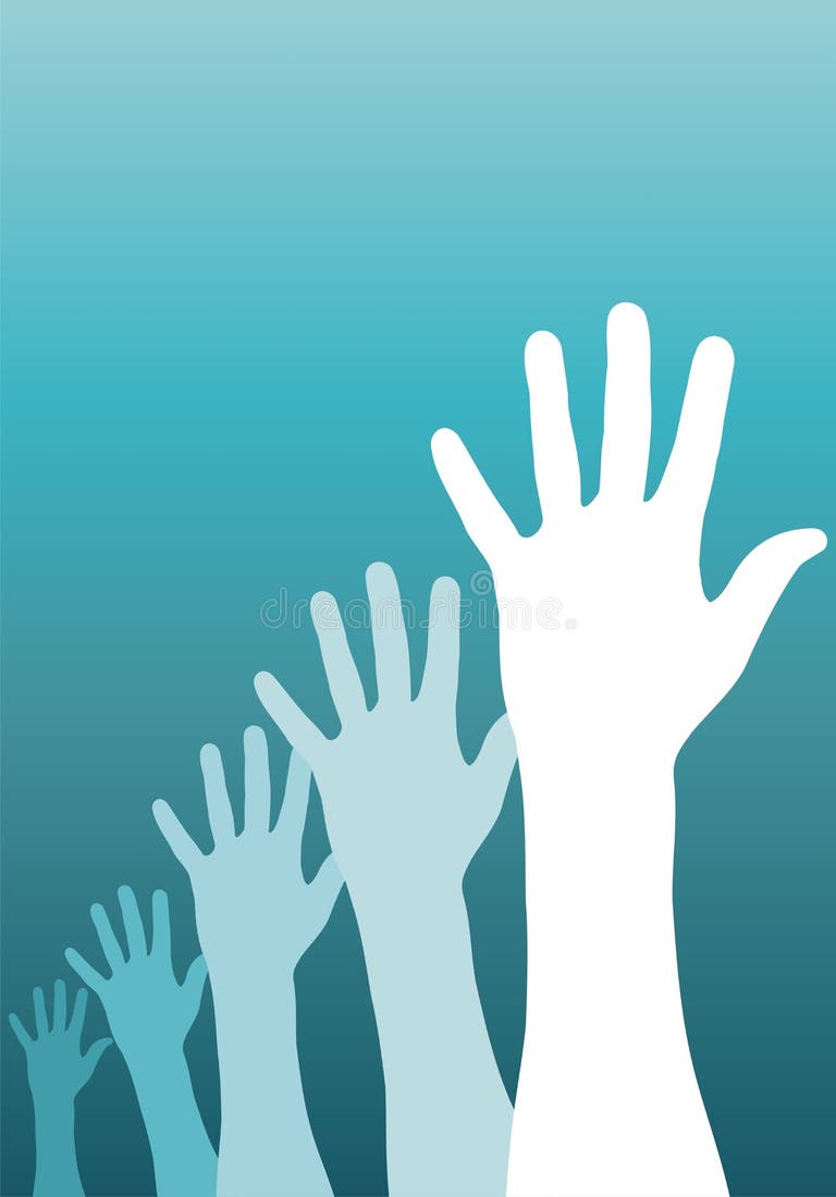 Raised Hands Illustration Stock Illustrations – 16,652 Raised Hands ...