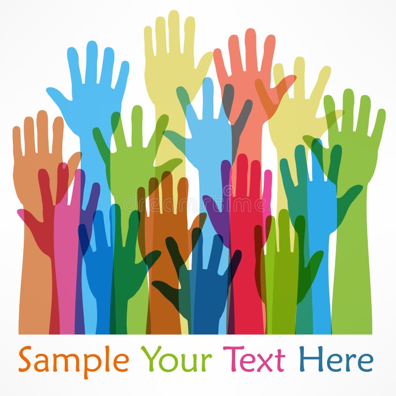 Hands Raised Color Stock Illustrations – 1,742 Hands Raised Color Stock ...