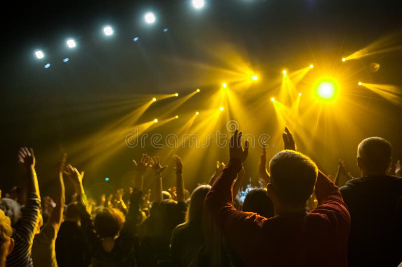 Fans at the concert editorial photo. Image of dusk, camera - 97515081