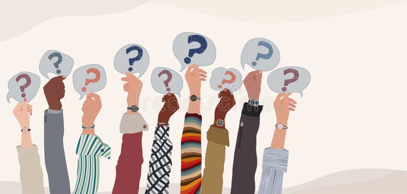 Raised Hands of People Holding a Speech Bubble with a Hand-drawn ...