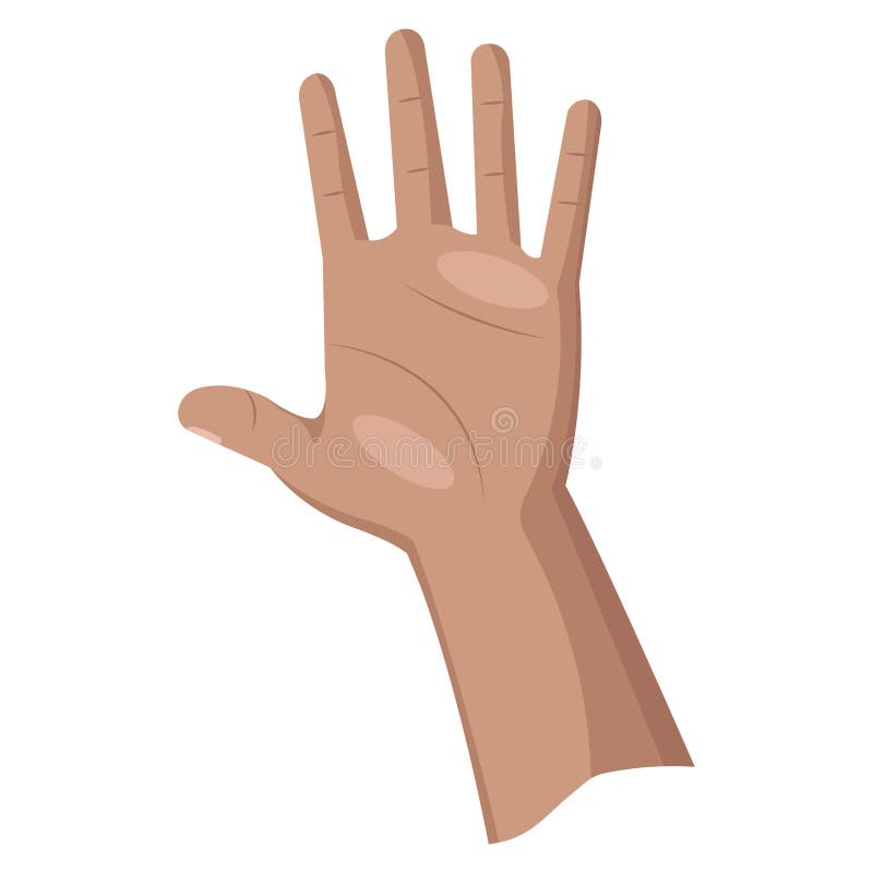 Raised opened hand. Vector stock vector. Illustration of bracelet ...