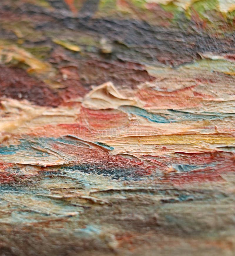 Vibrant Canvas Painting Background. Hand Drawn Brush Strokes Theme ...