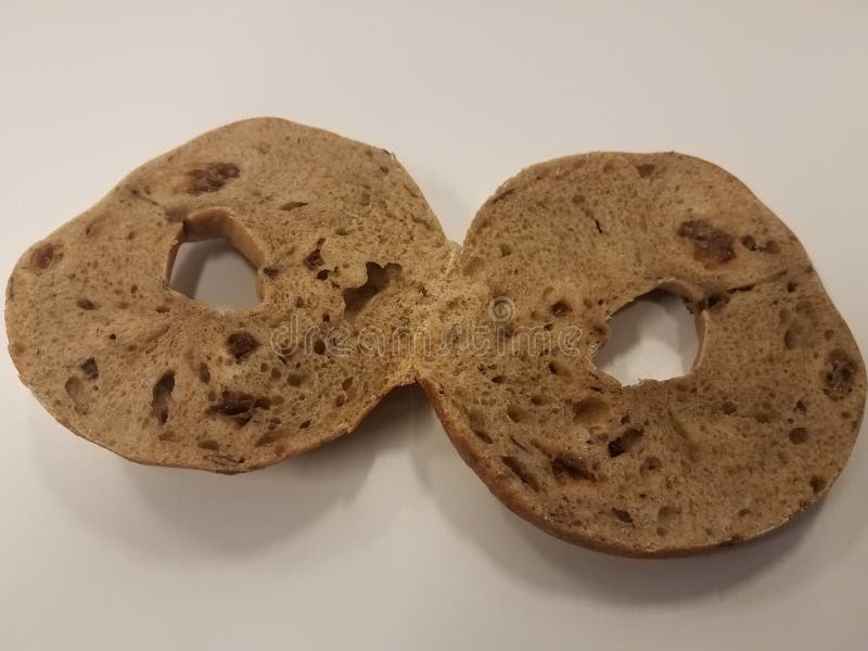 Raisin bagel stock photo. Image of snack, raisin, bread - 97652172