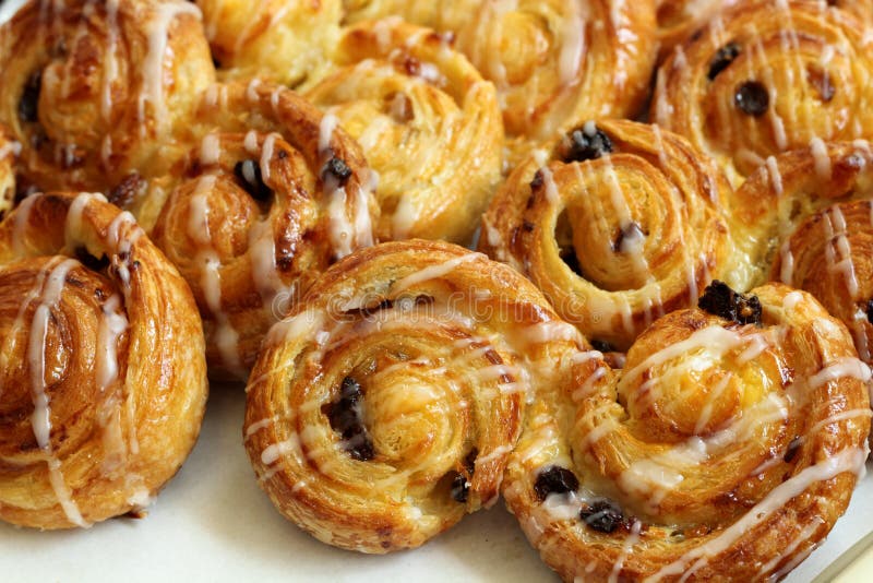 Raisin cream roll danish stock photo. Image of rolls - 32064626