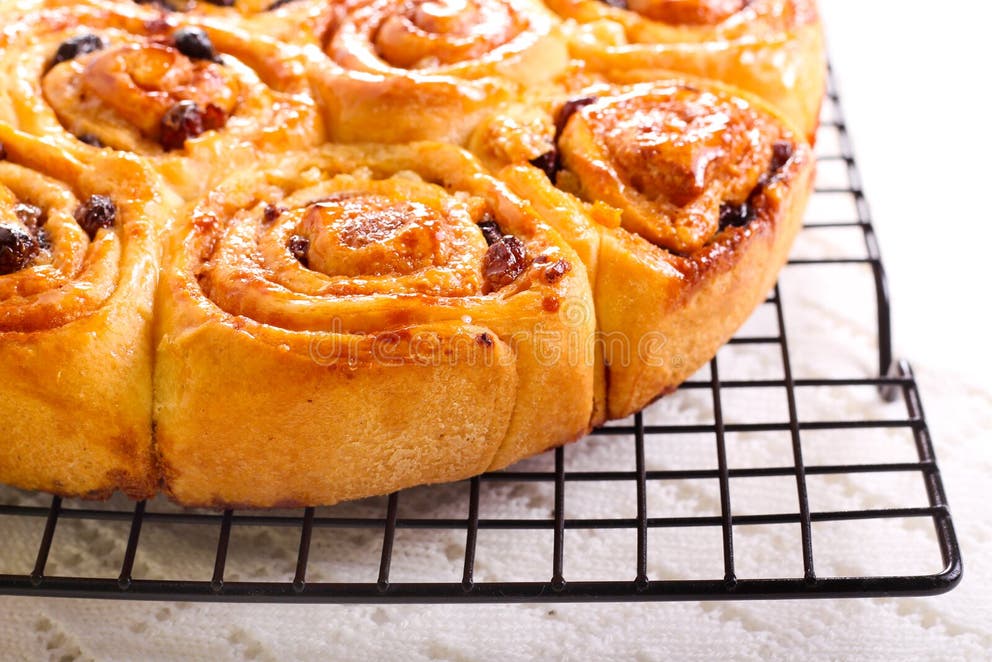 Raisin and cinnamon rolls stock photo. Image of rolls - 63606910