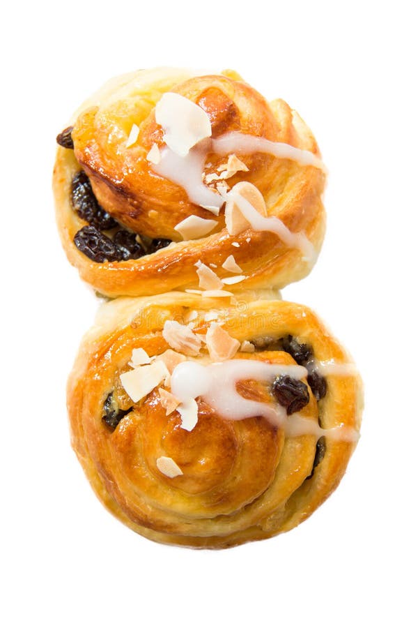 Raisin cream roll danish stock photo. Image of rolls - 32064626