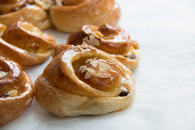 Raisin cream roll danish stock image. Image of raisin - 32064573