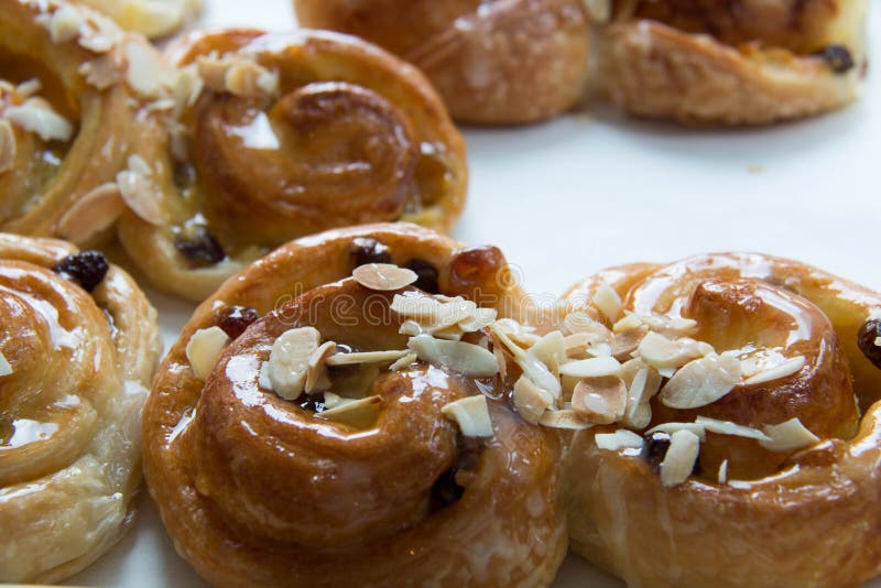 Raisin cream roll danish stock photo. Image of rolls - 32064626