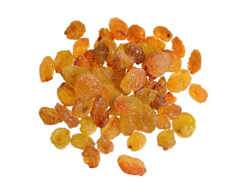 Dried Grape in White Plate, Cookies with Raisin on Table. Top View ...