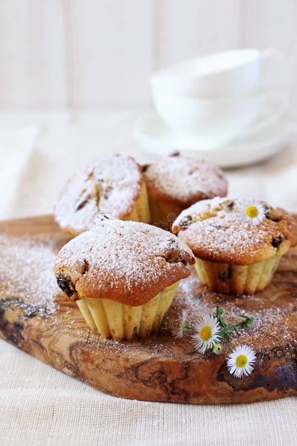 Raisin Muffin for Breakfast Stock Photo - Image of meal, fruitcake ...