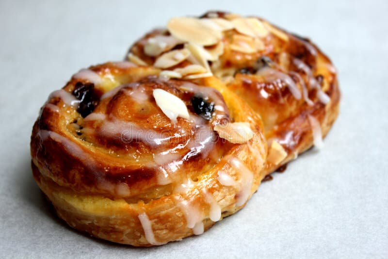 Raisin cream roll danish stock photo. Image of rolls - 32064626