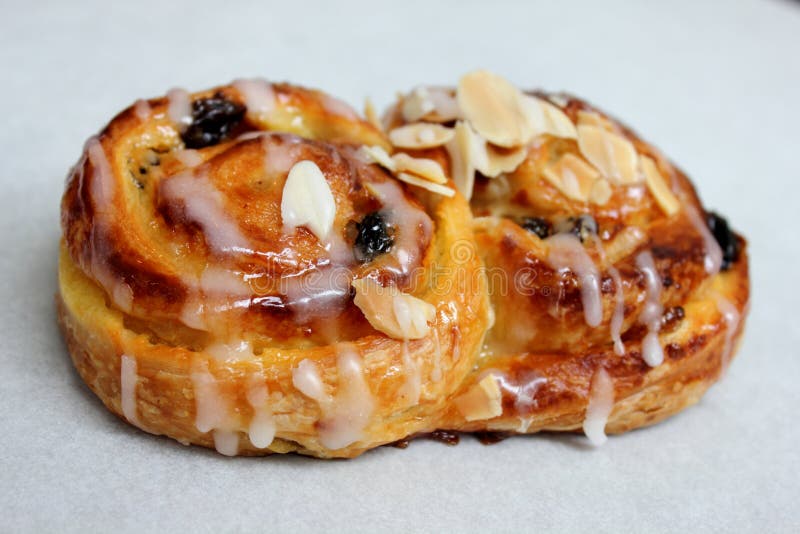 Raisin cream roll danish stock photo. Image of rolls - 32064626