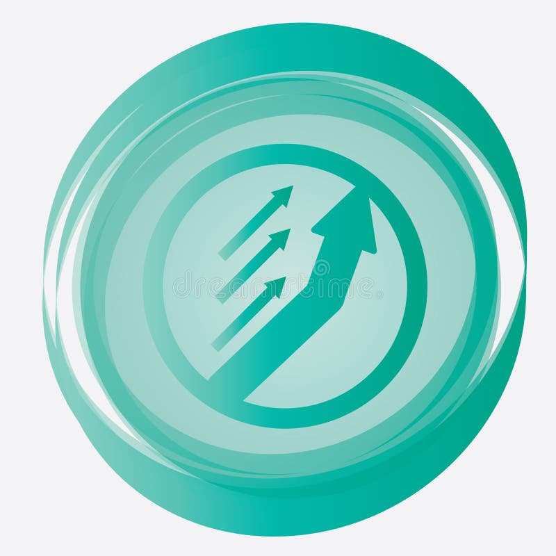 Raising Arrow Button. Vector Illustration Decorative Design Stock ...