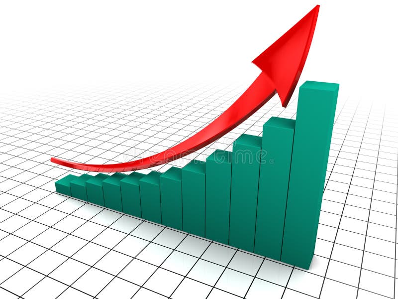 Raising charts stock illustration. Illustration of silver - 740466