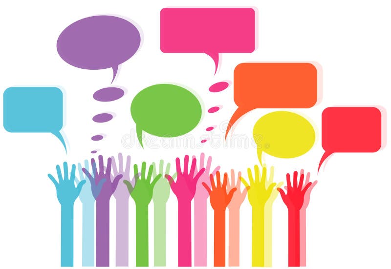 Raising Hand with a Question Color Background Stock Vector ...