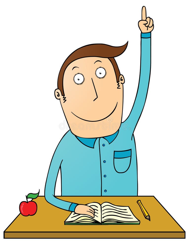 Student Answering Stock Illustrations – 600 Student Answering Stock ...