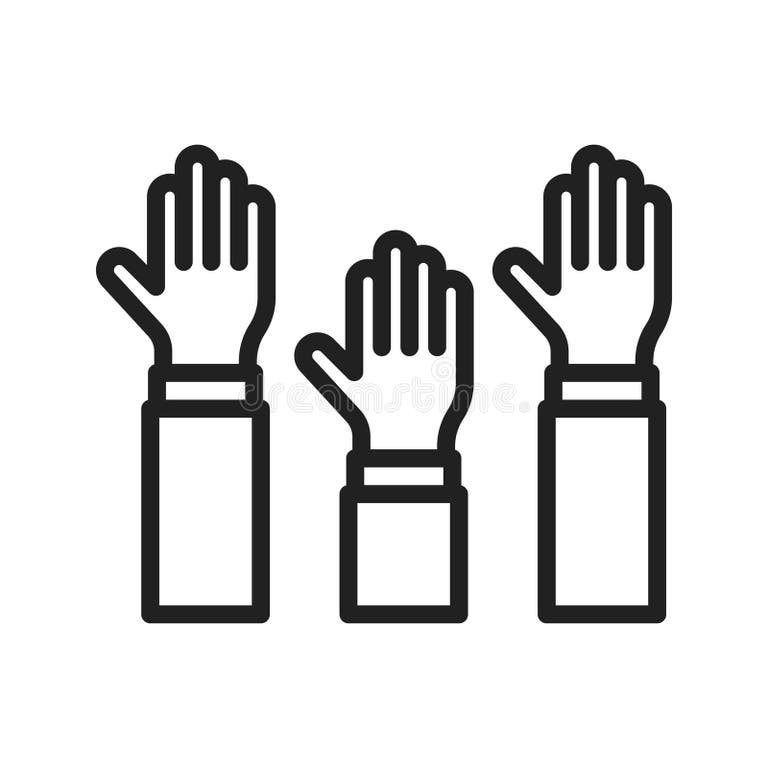 Raising Hands Icon Image. Suitable for Mobile Apps, Web Apps and Print ...