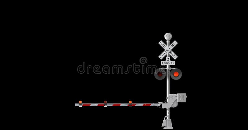 Raising and Lowering the Ramp at a Railway Crossing with Warning Lights ...