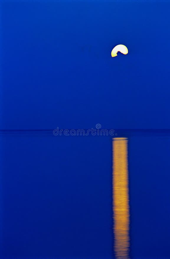 Raising moon stock photo. Image of night, reflexion, bright - 860616