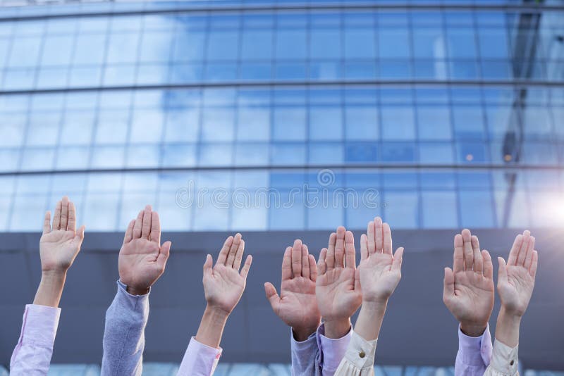 Raising palms stock photo. Image of hands, corporate - 95603970