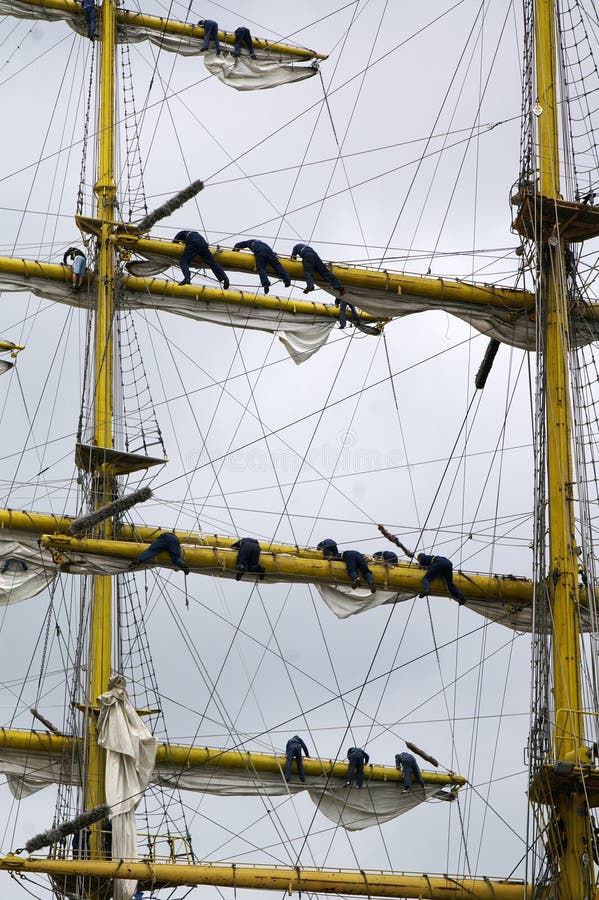 Raising the sails stock image. Image of festival, sailor - 13623929