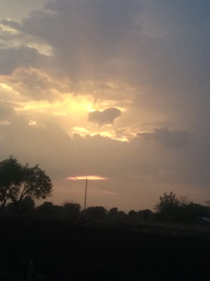 Raising sun in India on stock image. Image of neture - 153459961