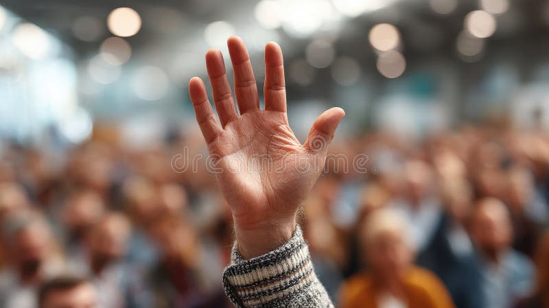Raising Your Hand To Express Your Opinion Stock Photo - Image of adult ...
