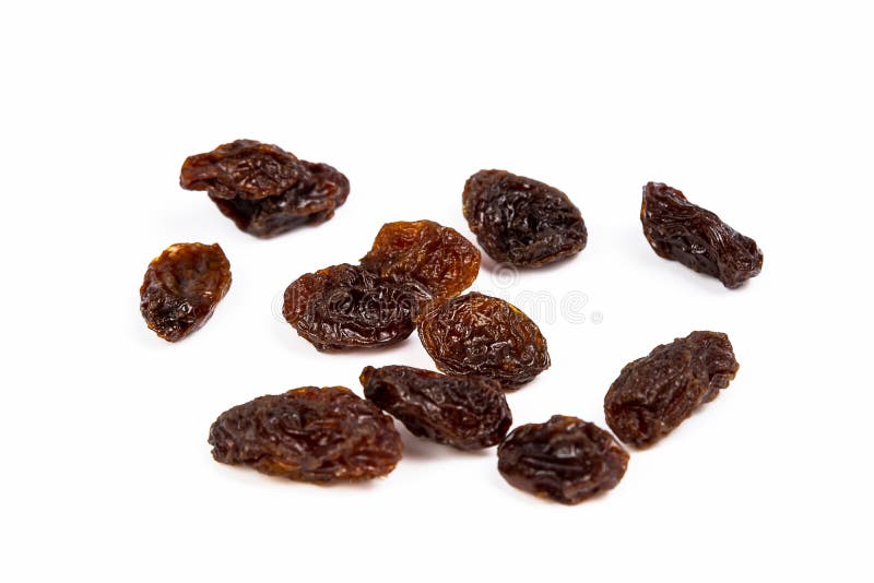 Raisins on White Background. Food, Fruit, Grape. Stock Image - Image of ...