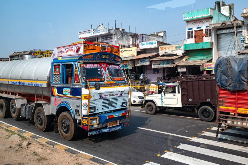 Trucks on a Busy Congested Highway Editorial Image - Image of ...