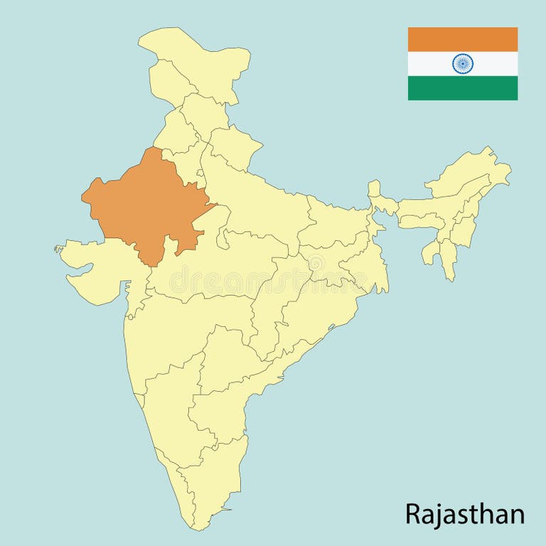 Map of India with State Borders Stock Vector - Illustration of atlas ...