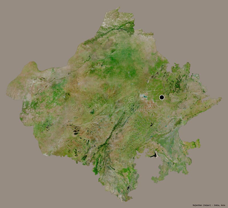 Rajasthan, State of India, Zoomed. Relief Stock Illustration ...