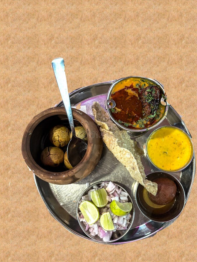 Rajasthani Traditional Food Dalbati Stock Photo - Image of produce ...