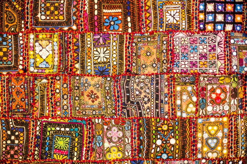 Indian patchwork carpet stock photo. Image of colorful - 131175676