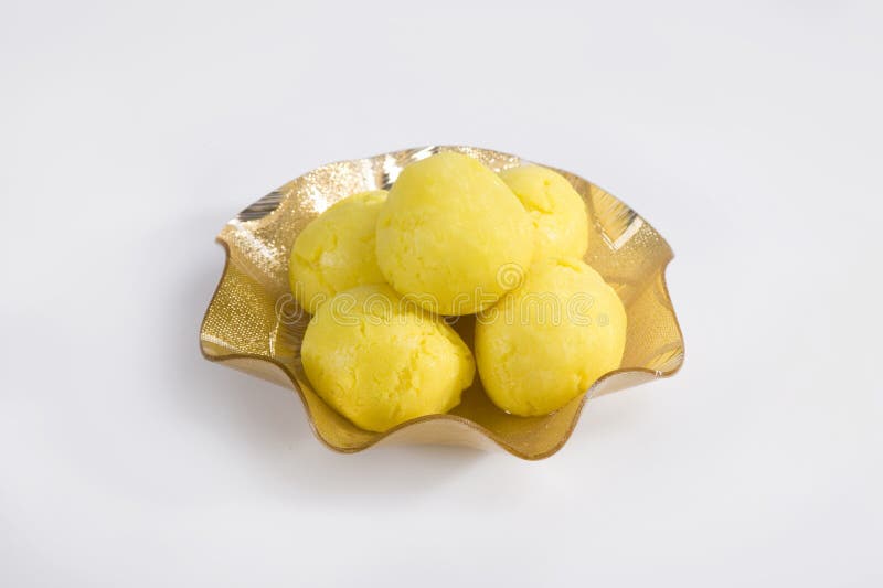 Rajbhog or Yellow Bengali Rasgulla or Cham Cham Stock Image - Image of ...